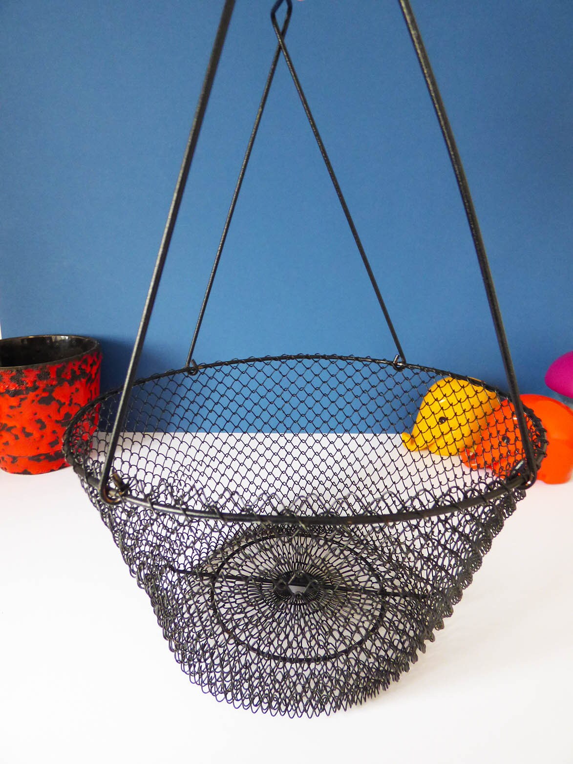 Waste Paper Bin Basket Vintage Foldable Industrial