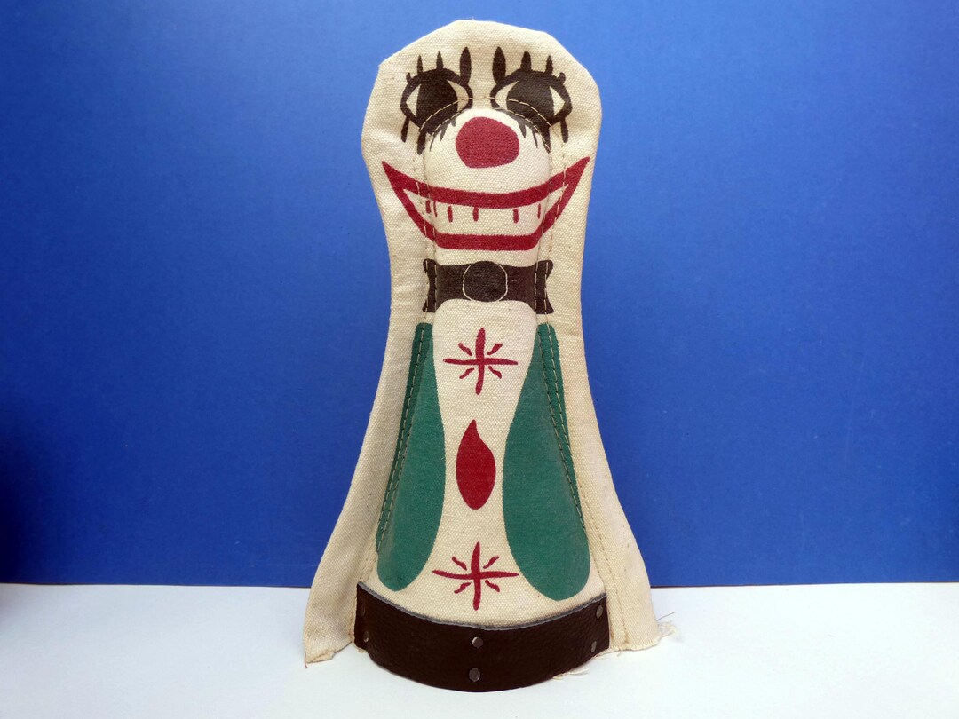 Vintage Carnival Punk Knockdown Toy - Wooden Fairground Ornament ...