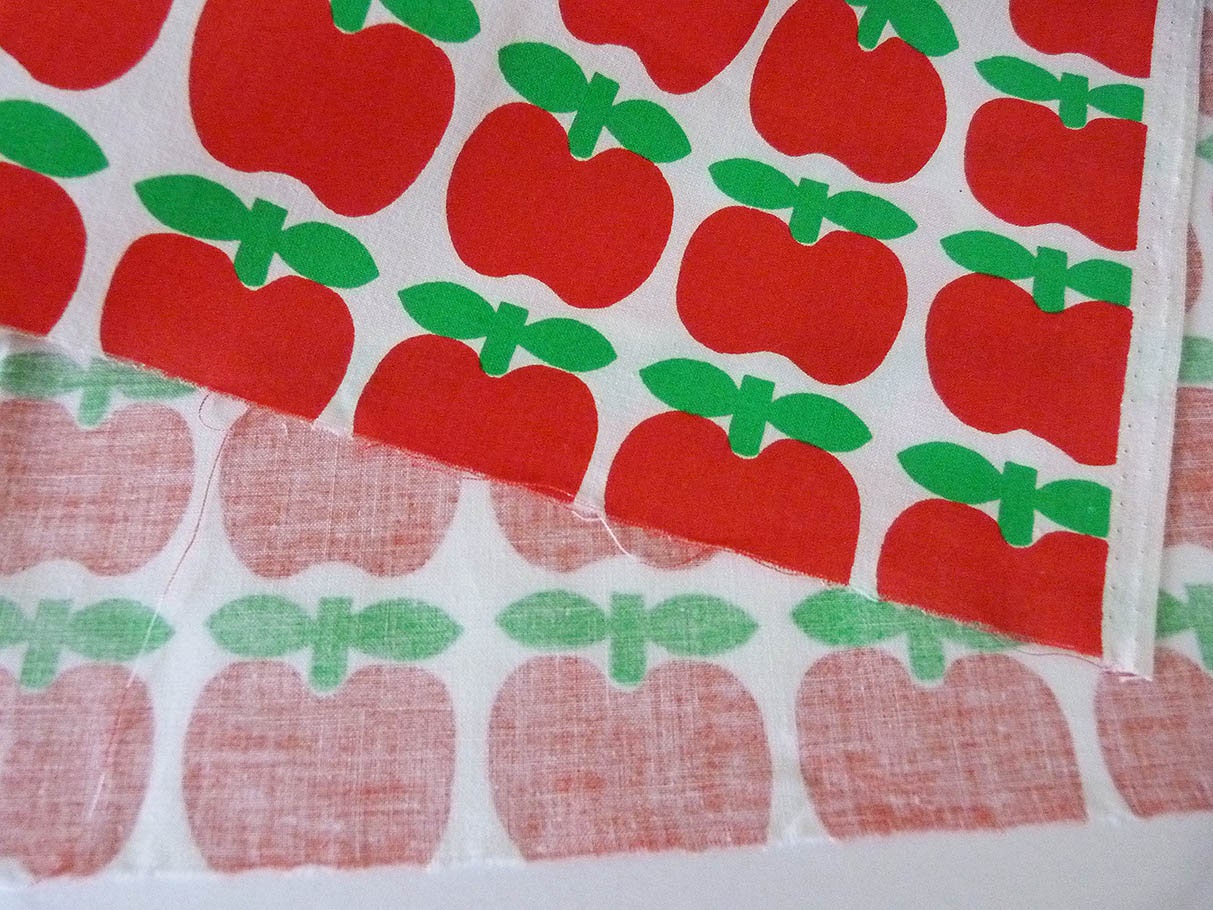 Vintage 1970's apple fabric from Denmark.