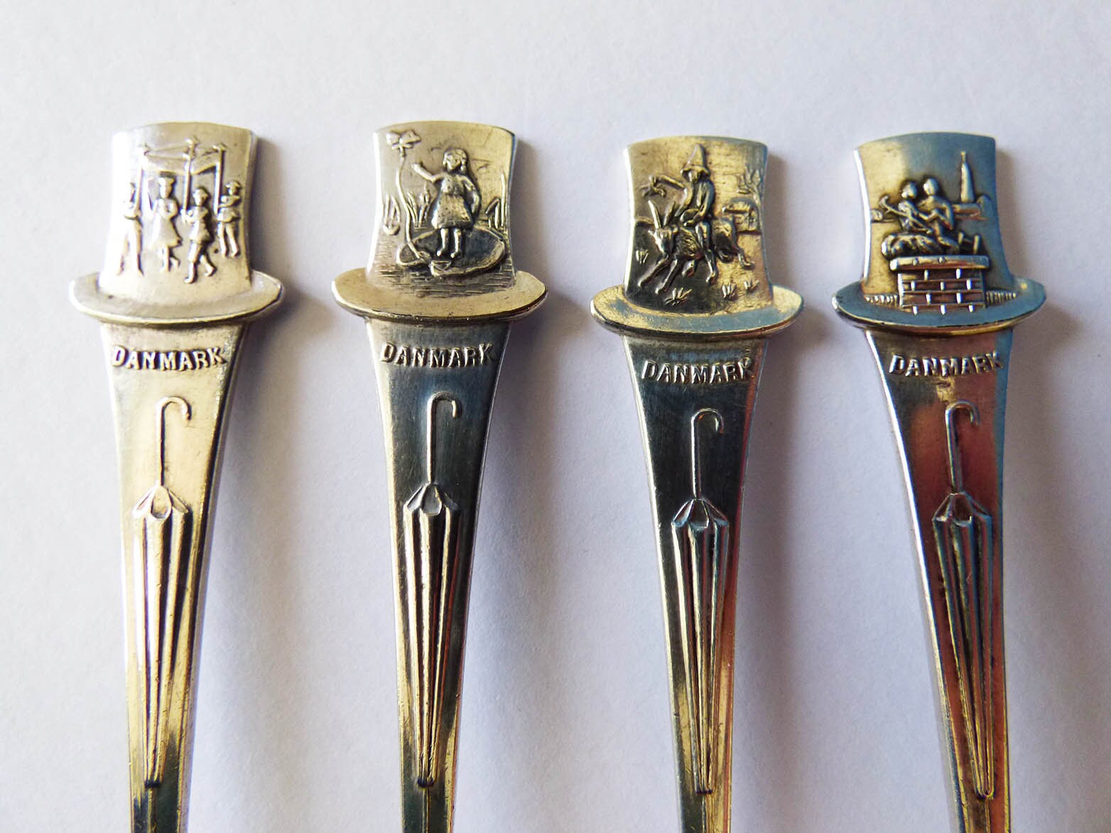 Danish Spoons Hans Chrsitian Andersen Silver plate