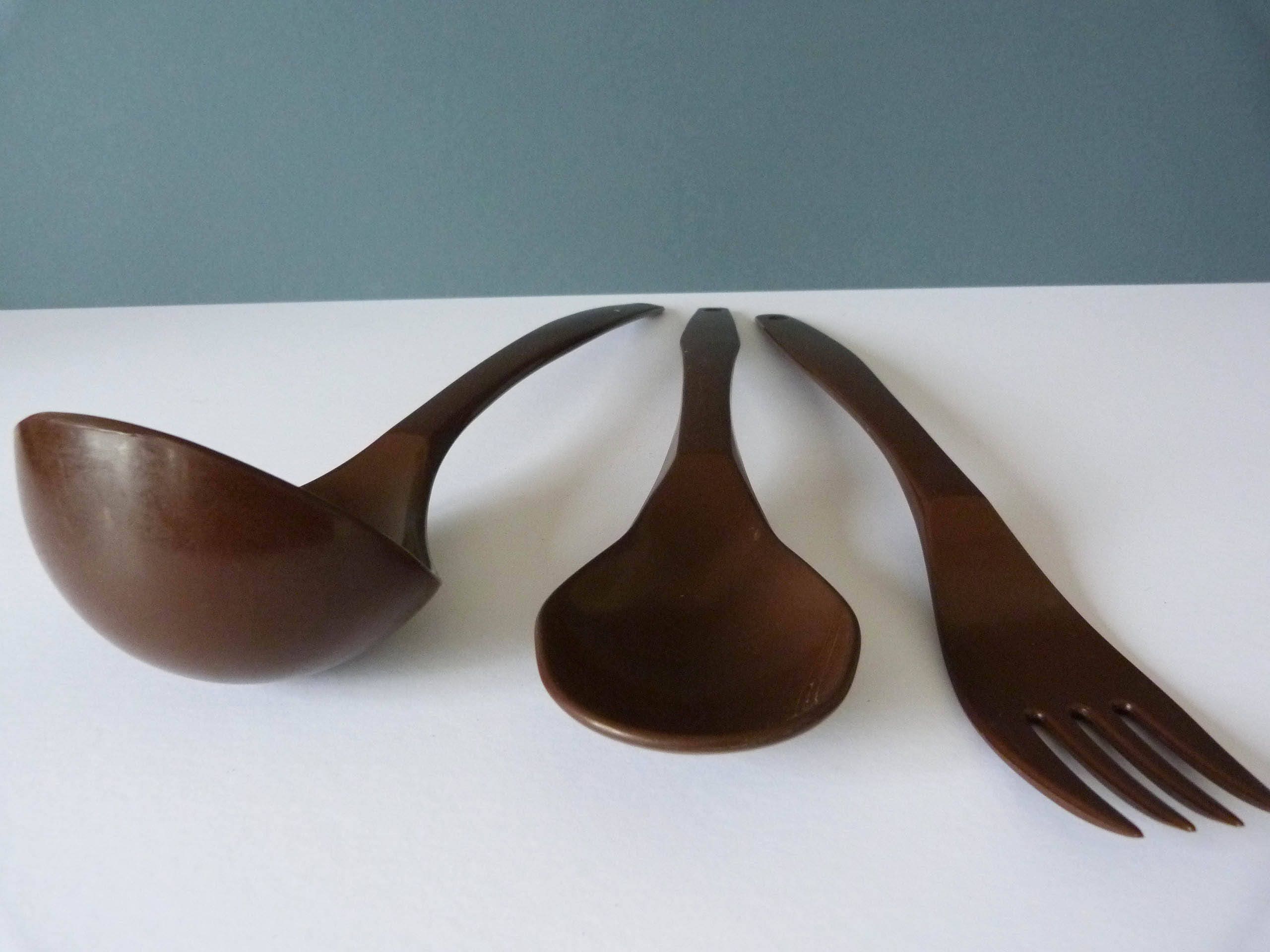 Addis kitchen utensils ladle, fork and spoon.