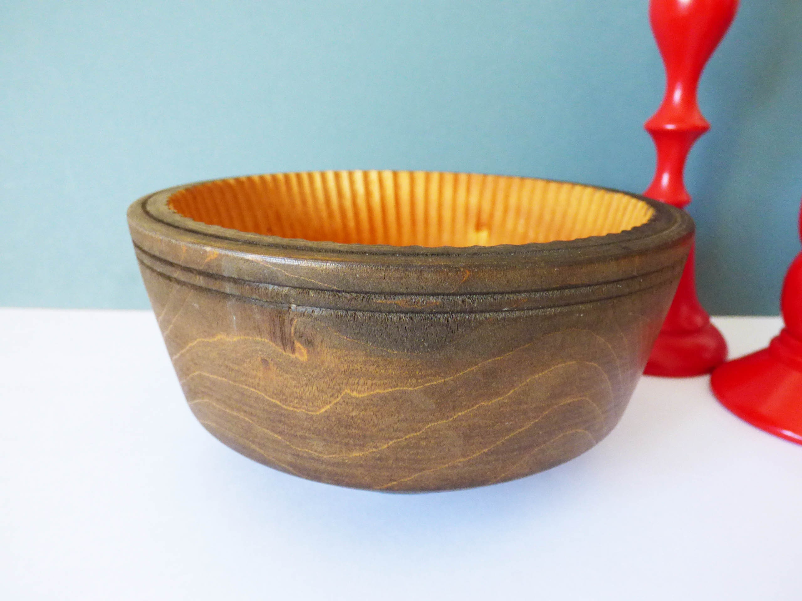 Vintage wooden butter mould Scandinavian