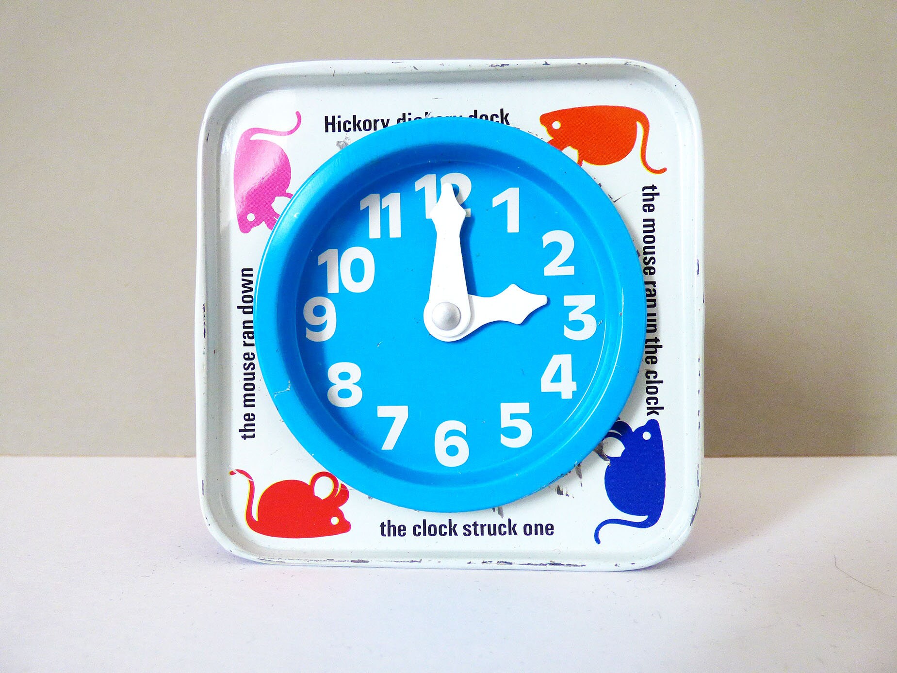 1970's Vintage tin clock money box chad valley