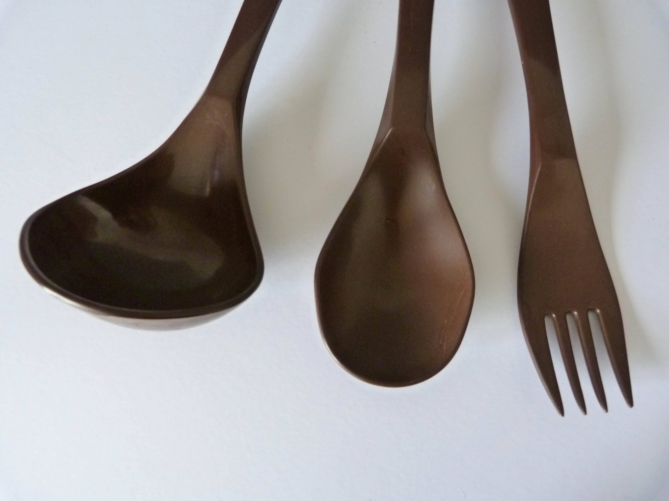 Addis kitchen utensils ladle, fork and spoon.