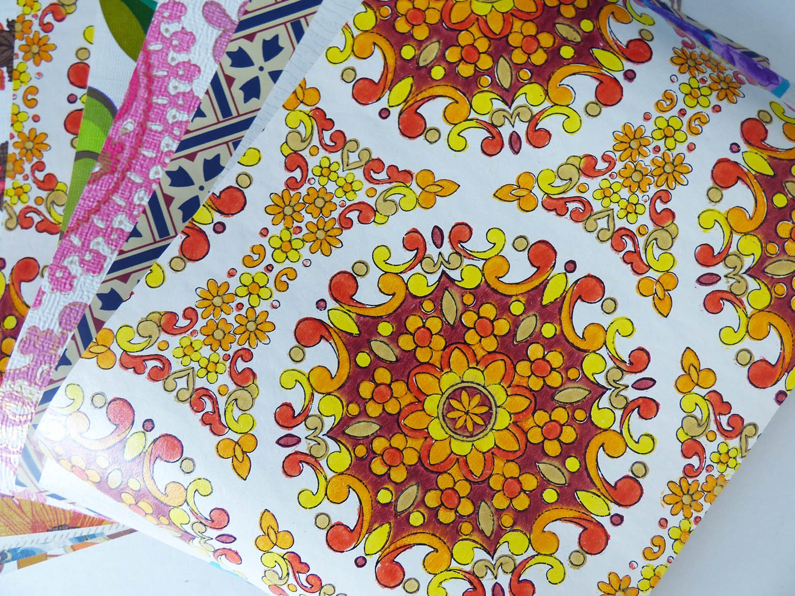 A4 Vintage retro wallpaper sample pack 10 sheets