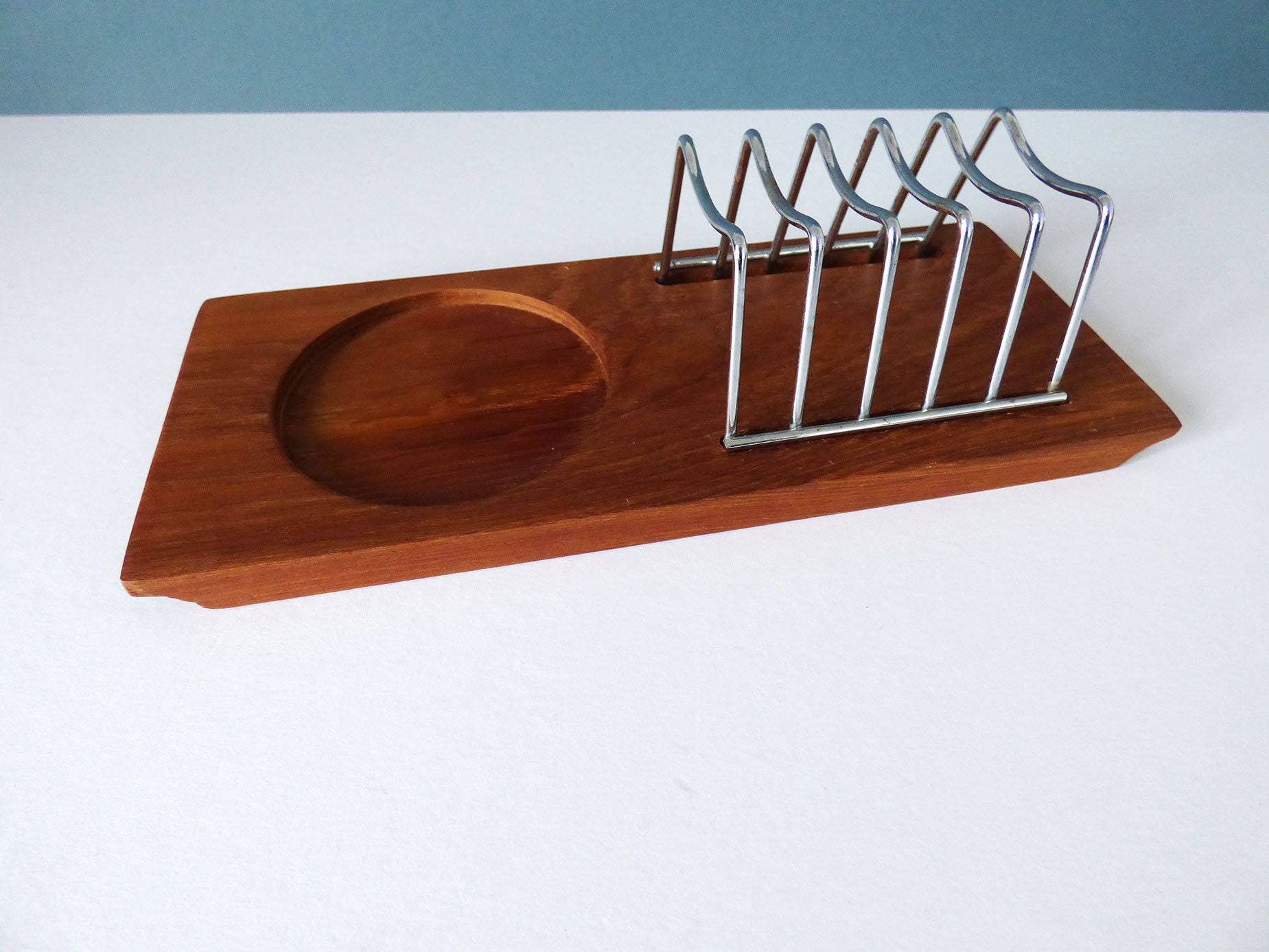 Teak Vintage Jam Pot and toast rack