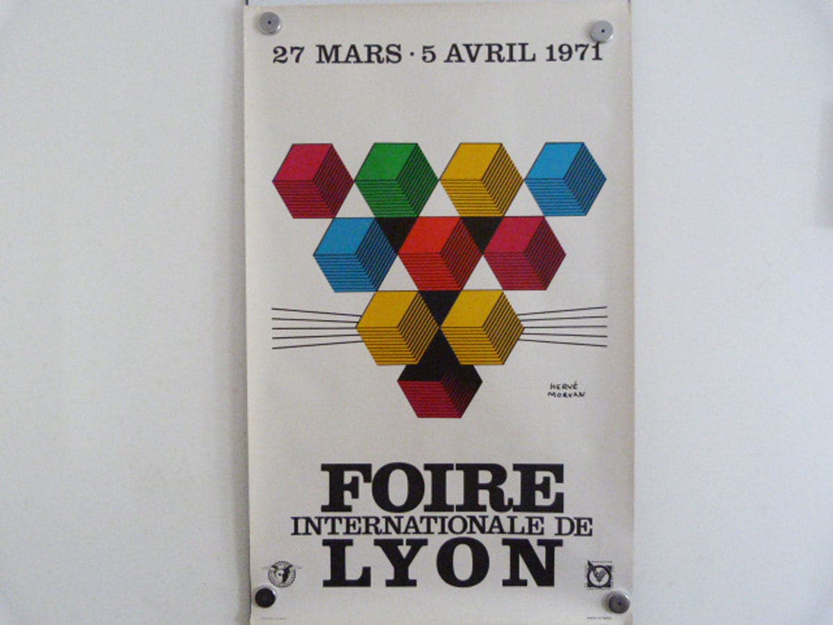 Hervé Morvan Poster Foires Internationale Lyon France 1971 Original ...