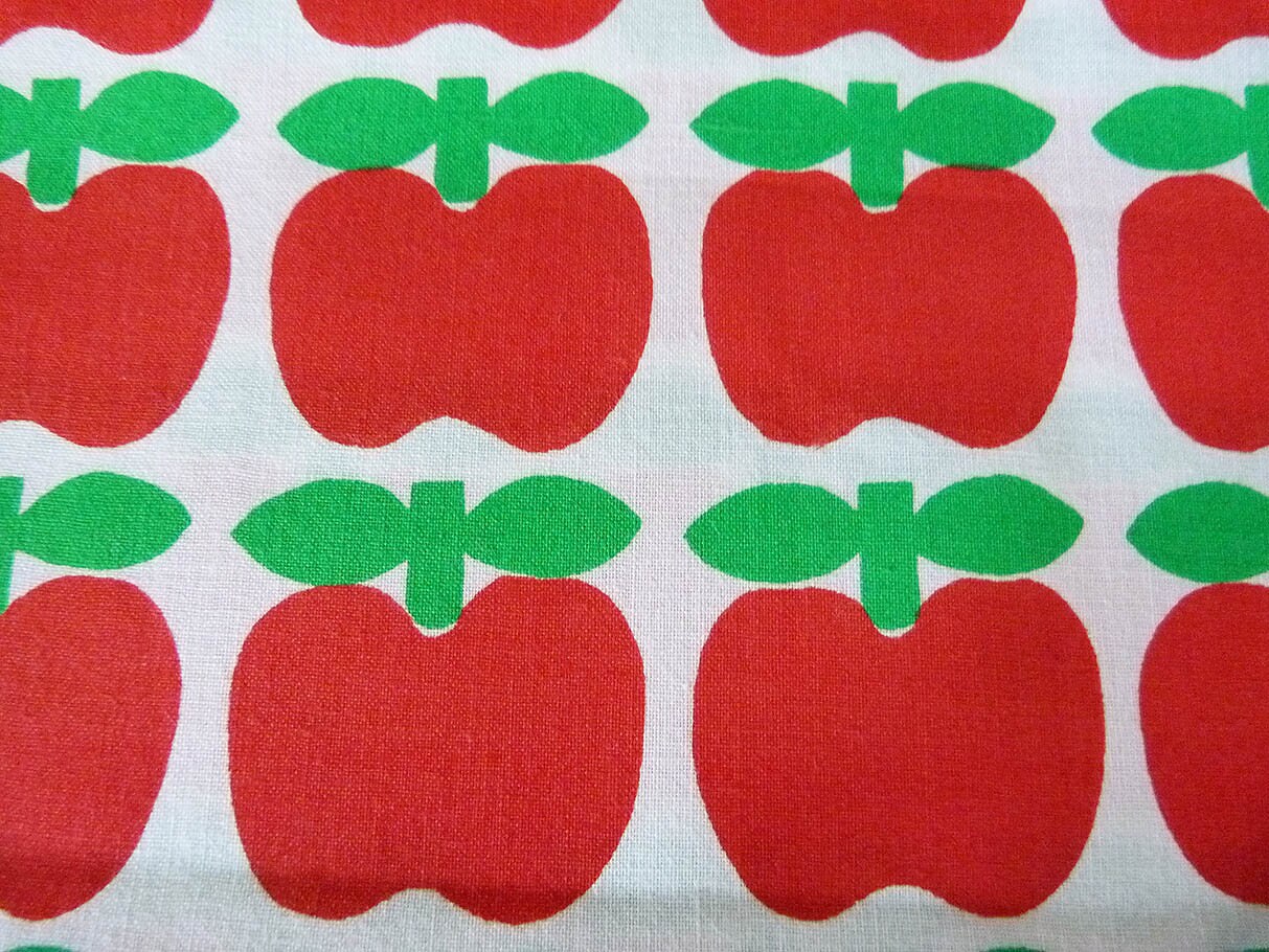 Vintage 1970's apple fabric from Denmark.