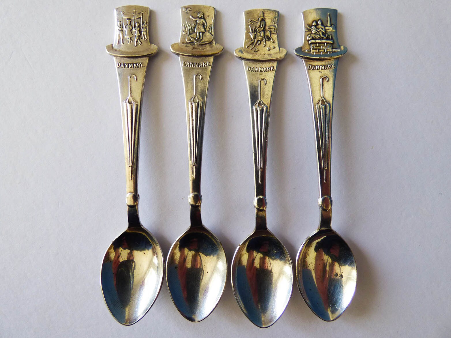 Danish Spoons Hans Chrsitian Andersen Silver plate