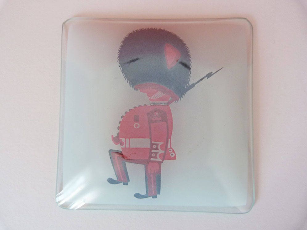 Kenneth Townsend Vintage trinket dish Chance Glass.