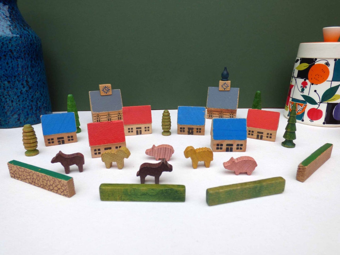 Vintage West German Wooden Houses Perfect for Dotting Around the House ...