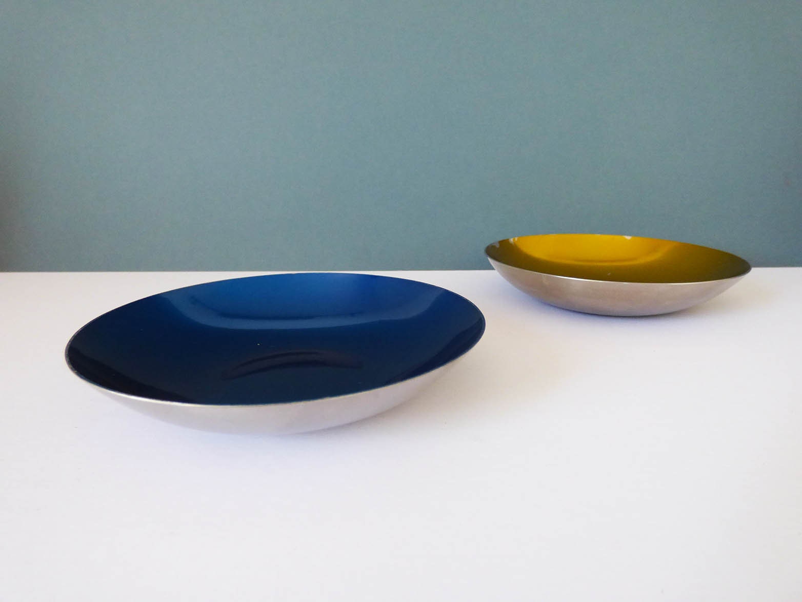 Viners dishes anodised stainless steel x 2