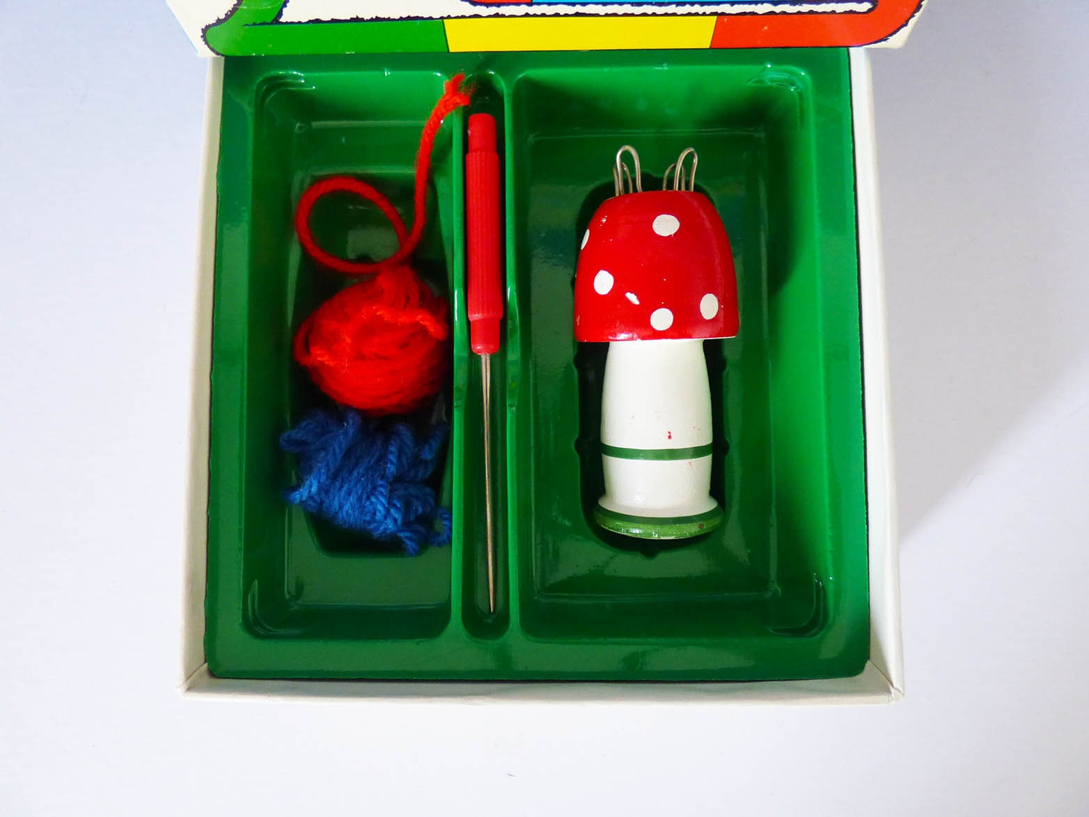 Vintage knitting nancy toadstool knitting tool spool