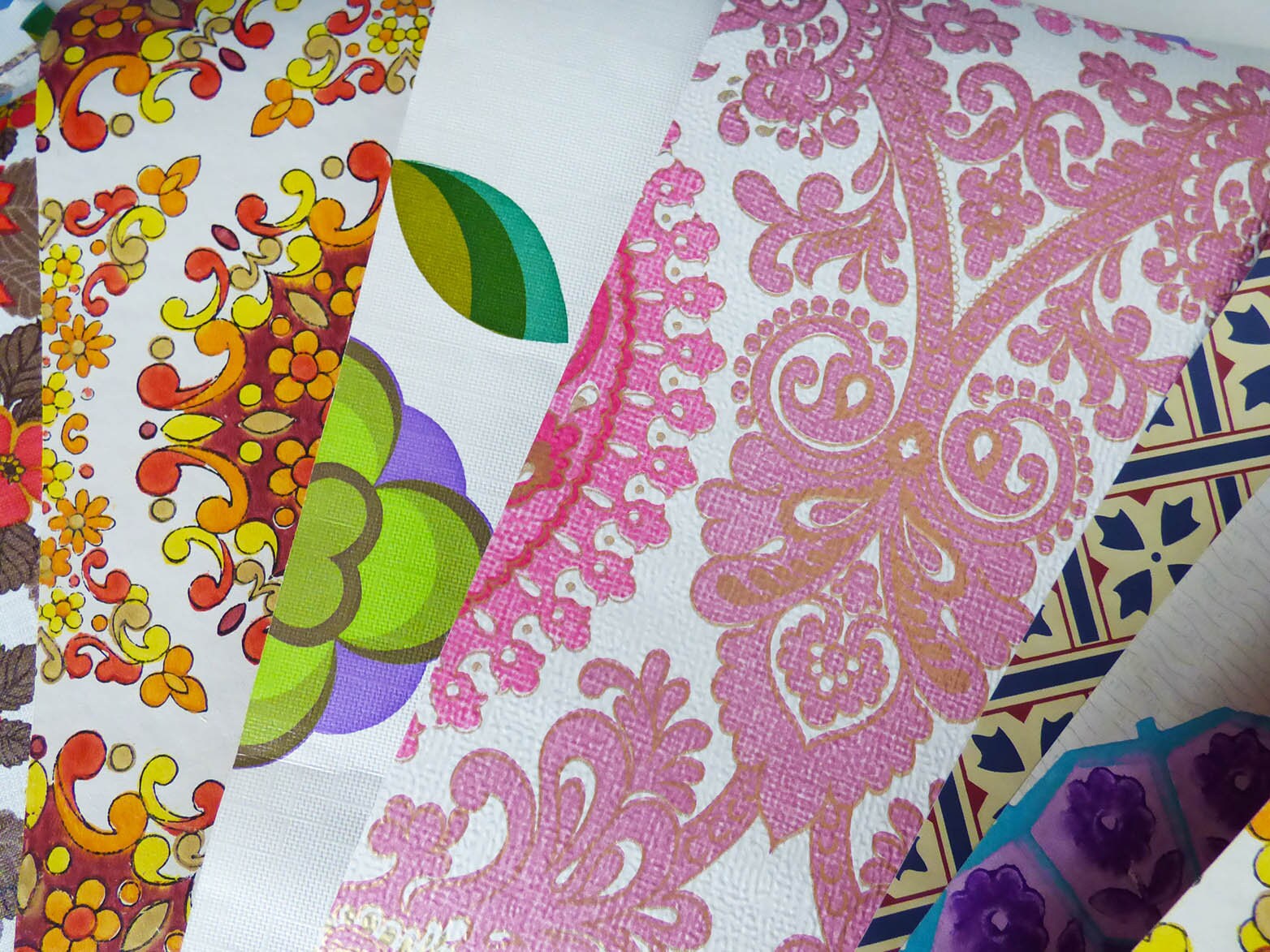 A4 Vintage retro wallpaper sample pack 10 sheets