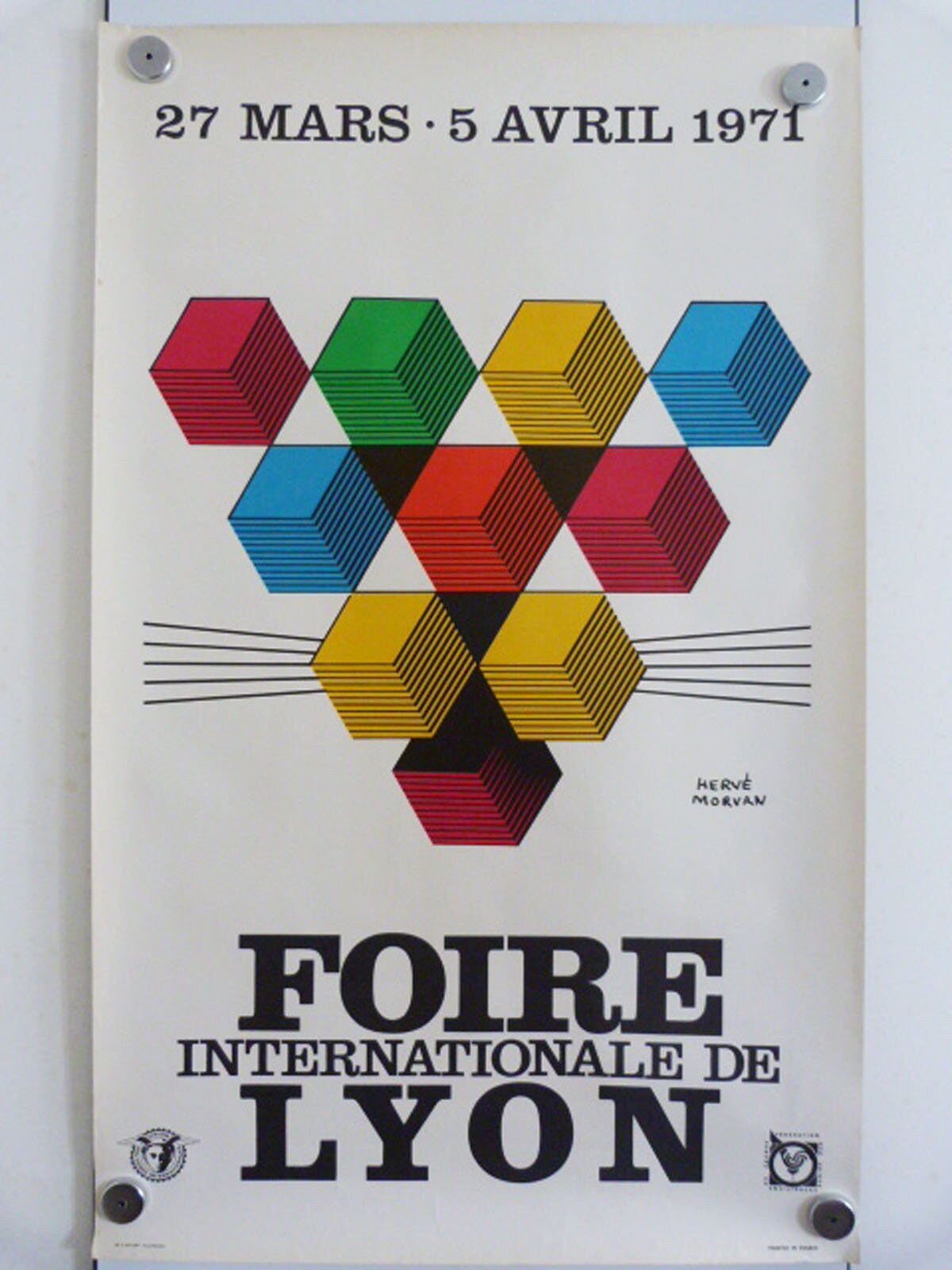 Hervé Morvan Poster Foires Internationale Lyon France 1971 Original ...