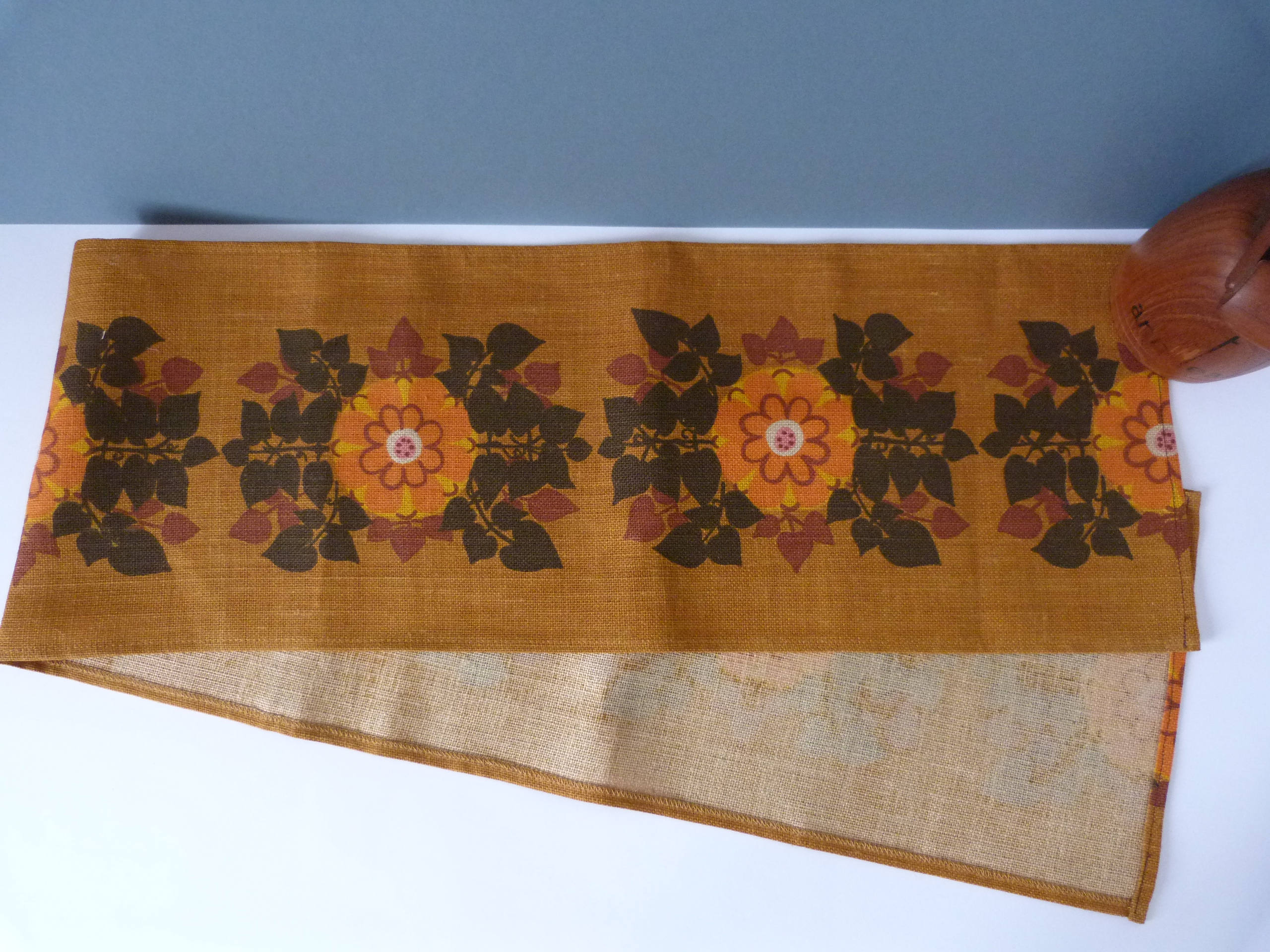 Vintage 1970's Swedish scandinavian table runner.