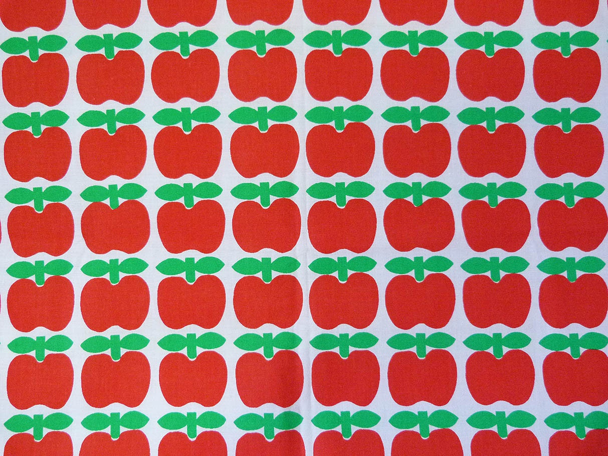 Vintage 1970's apple fabric from Denmark.