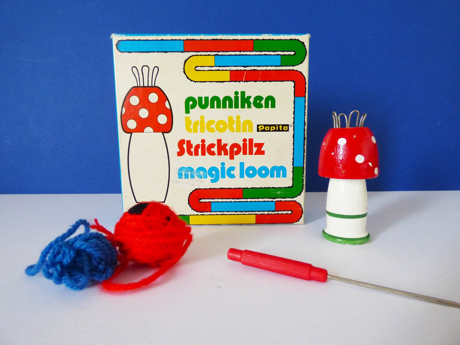 Vintage knitting nancy toadstool knitting tool spool