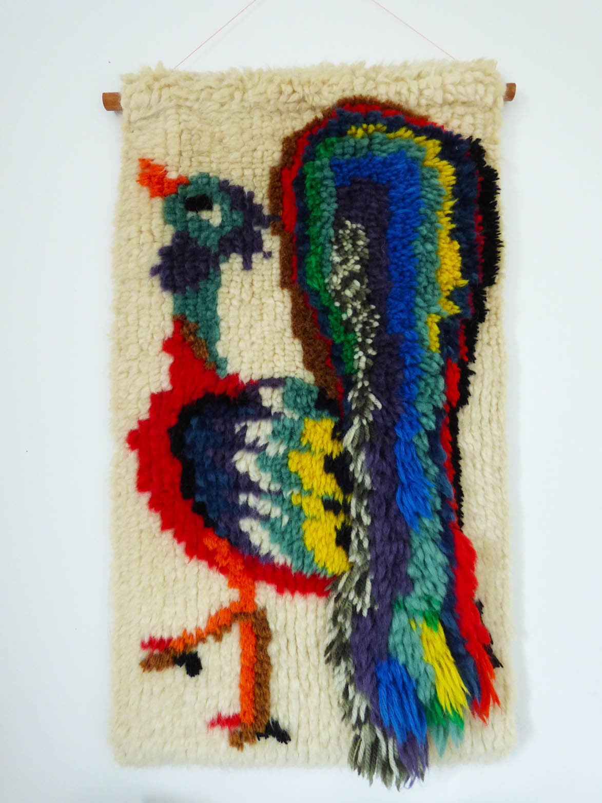 1970's wall rug wool wall hanging Vintage