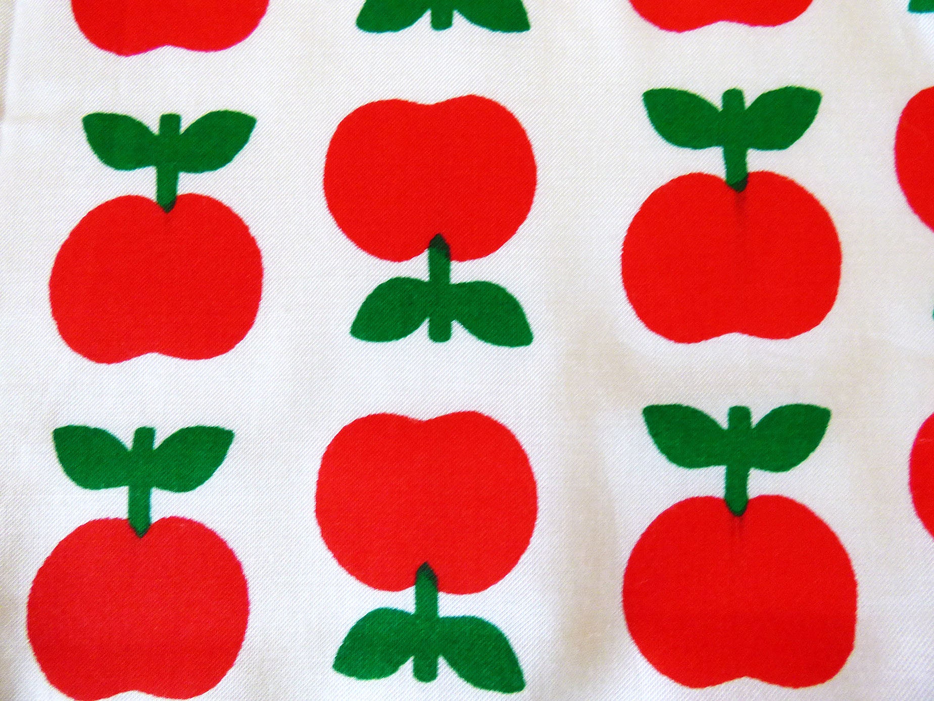 Vintage 1970's apple fabric from Denmark.