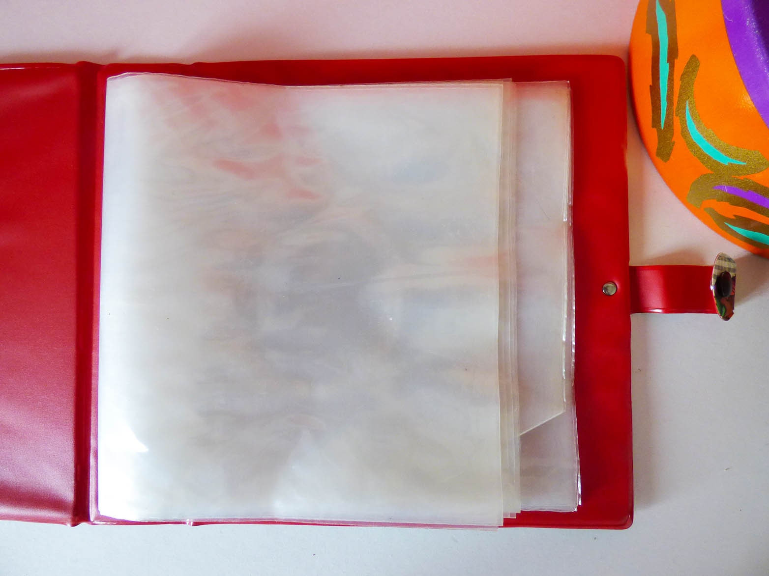 Vintage retro mid century 45s Record folder / case