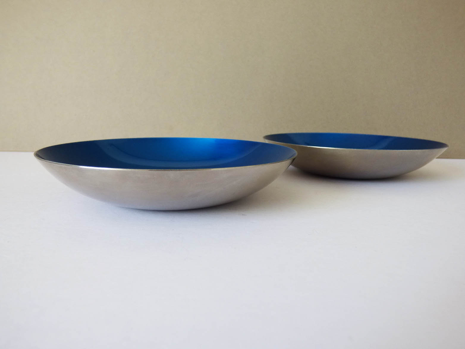 Viners dishes anodised stainless steel x 2