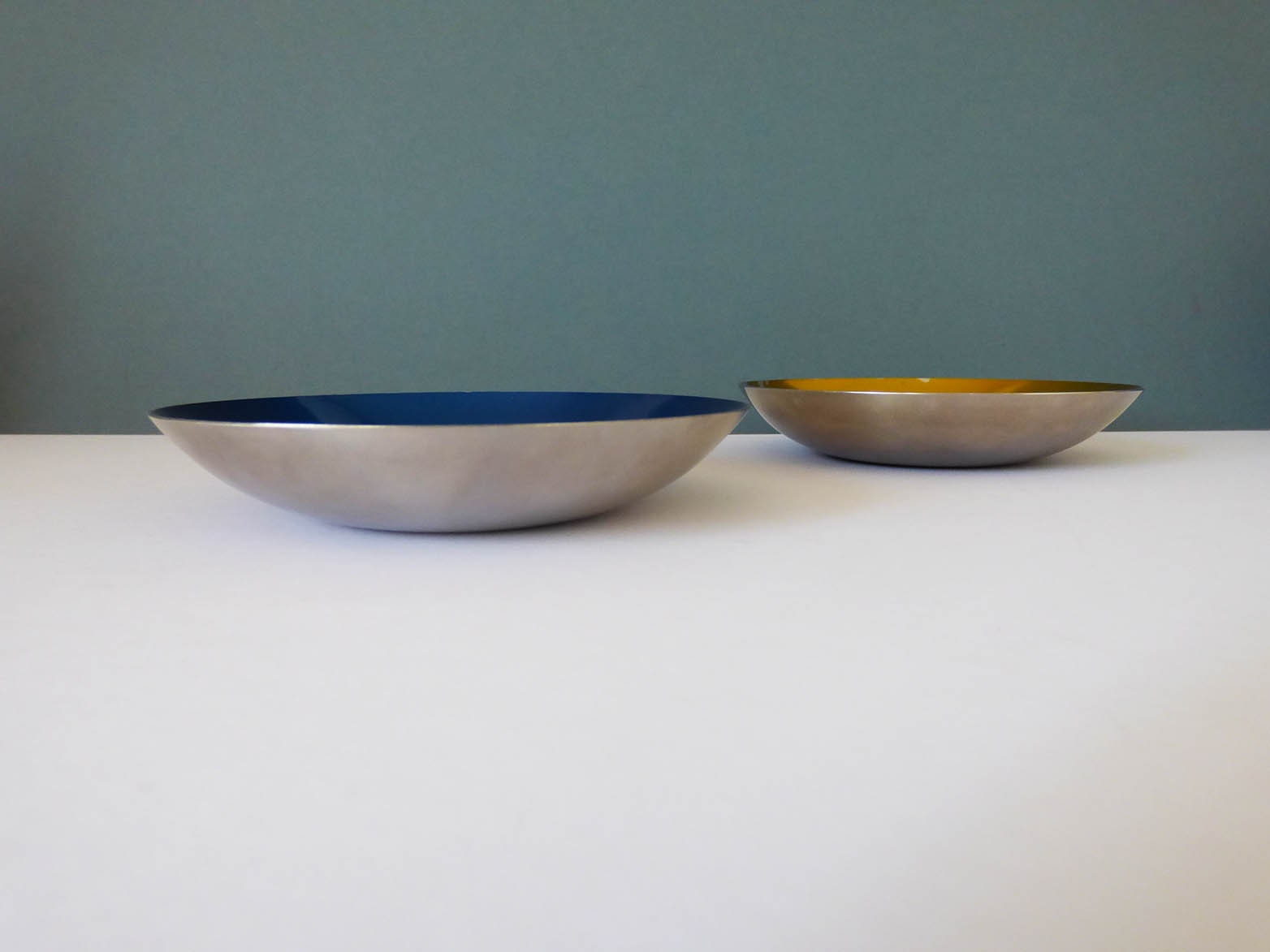 Viners dishes anodised stainless steel x 2