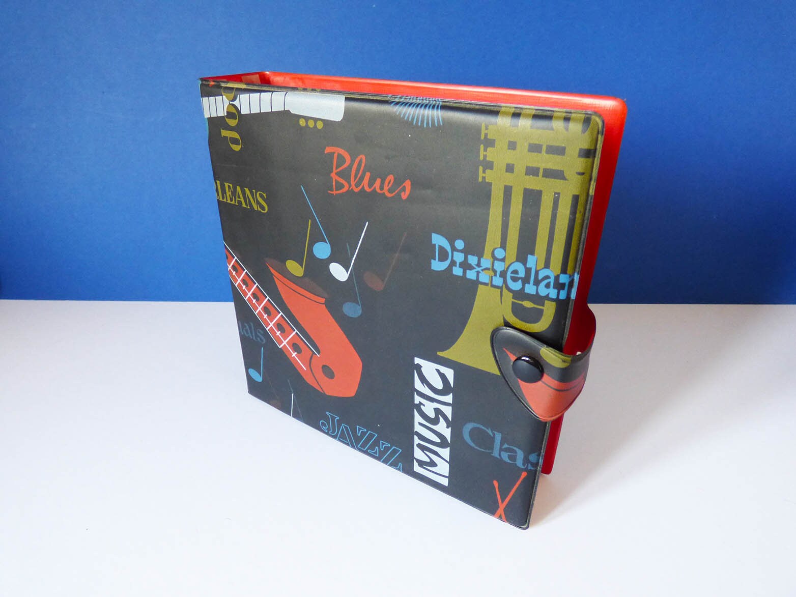 Vintage retro mid century 45s Record folder / case