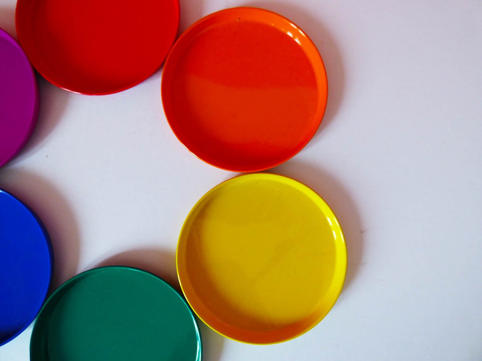 Vintage rainbow coasters