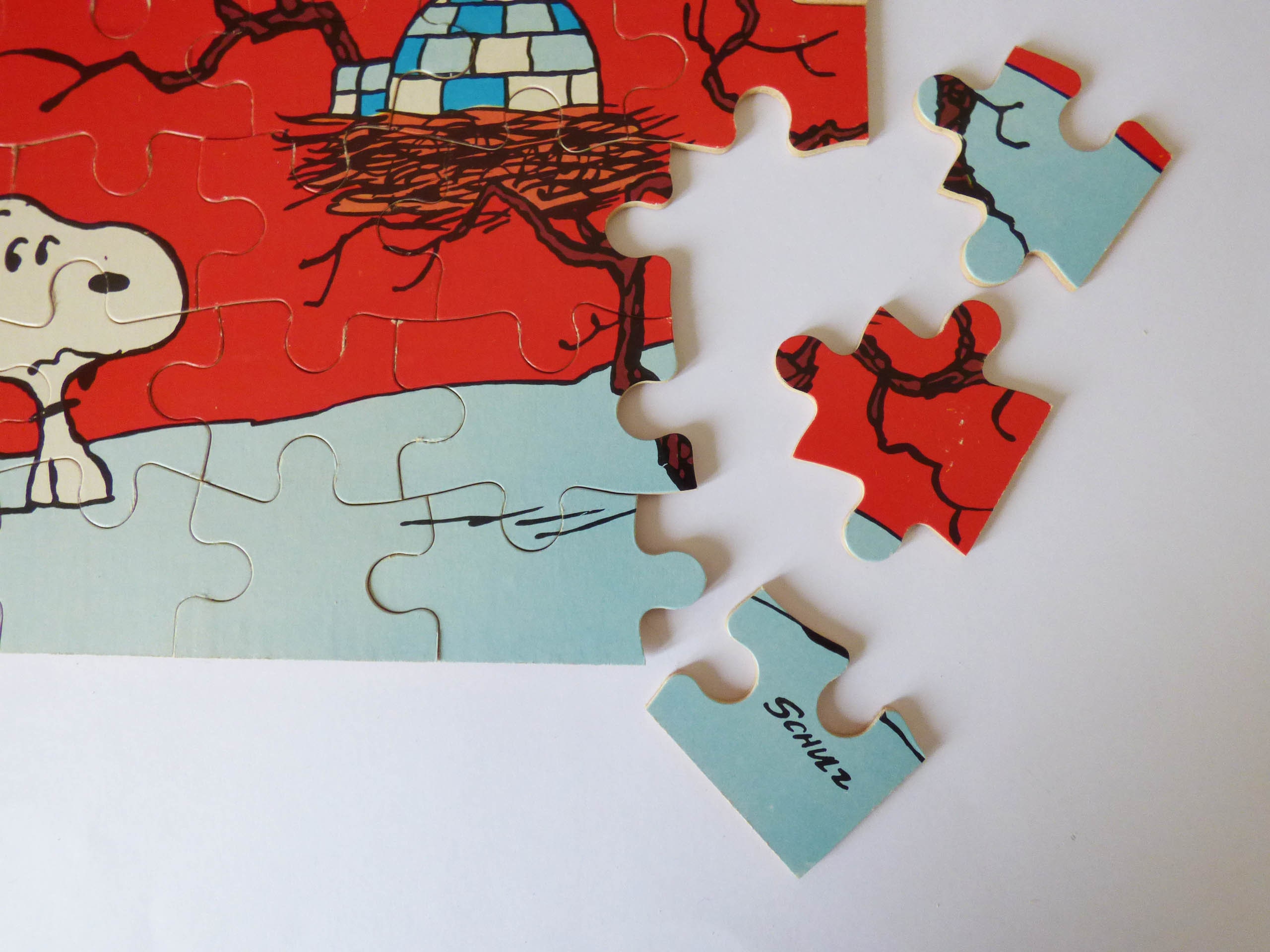 Vintage Snoopy Wooden Jigsaw Puzzle