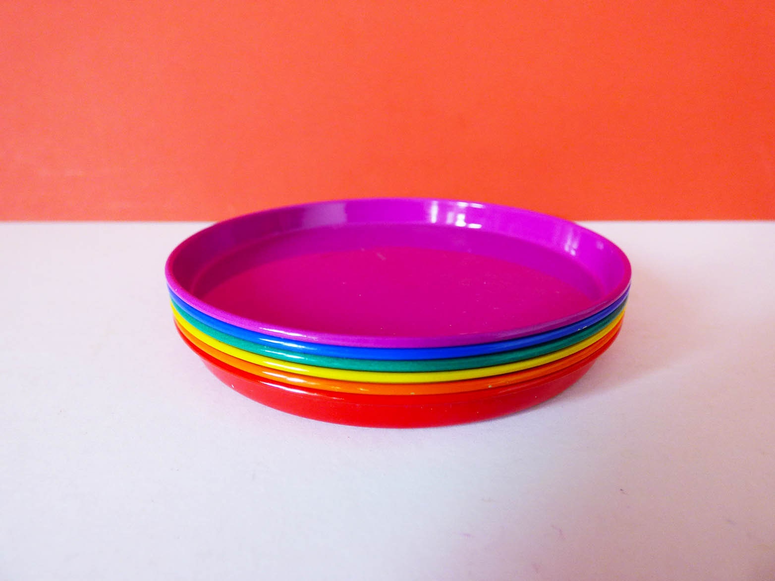 Vintage rainbow coasters