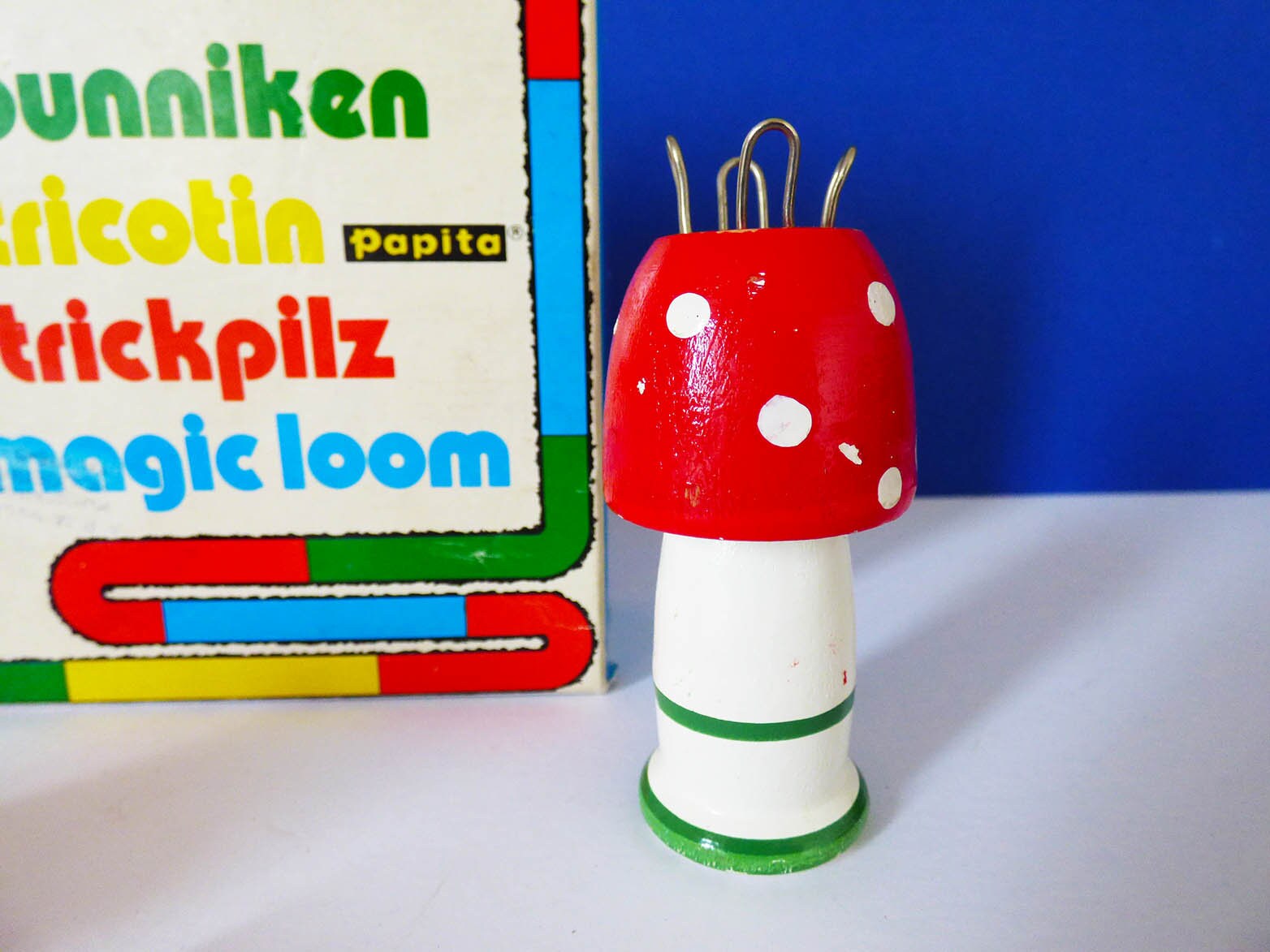 Vintage knitting nancy toadstool knitting tool spool