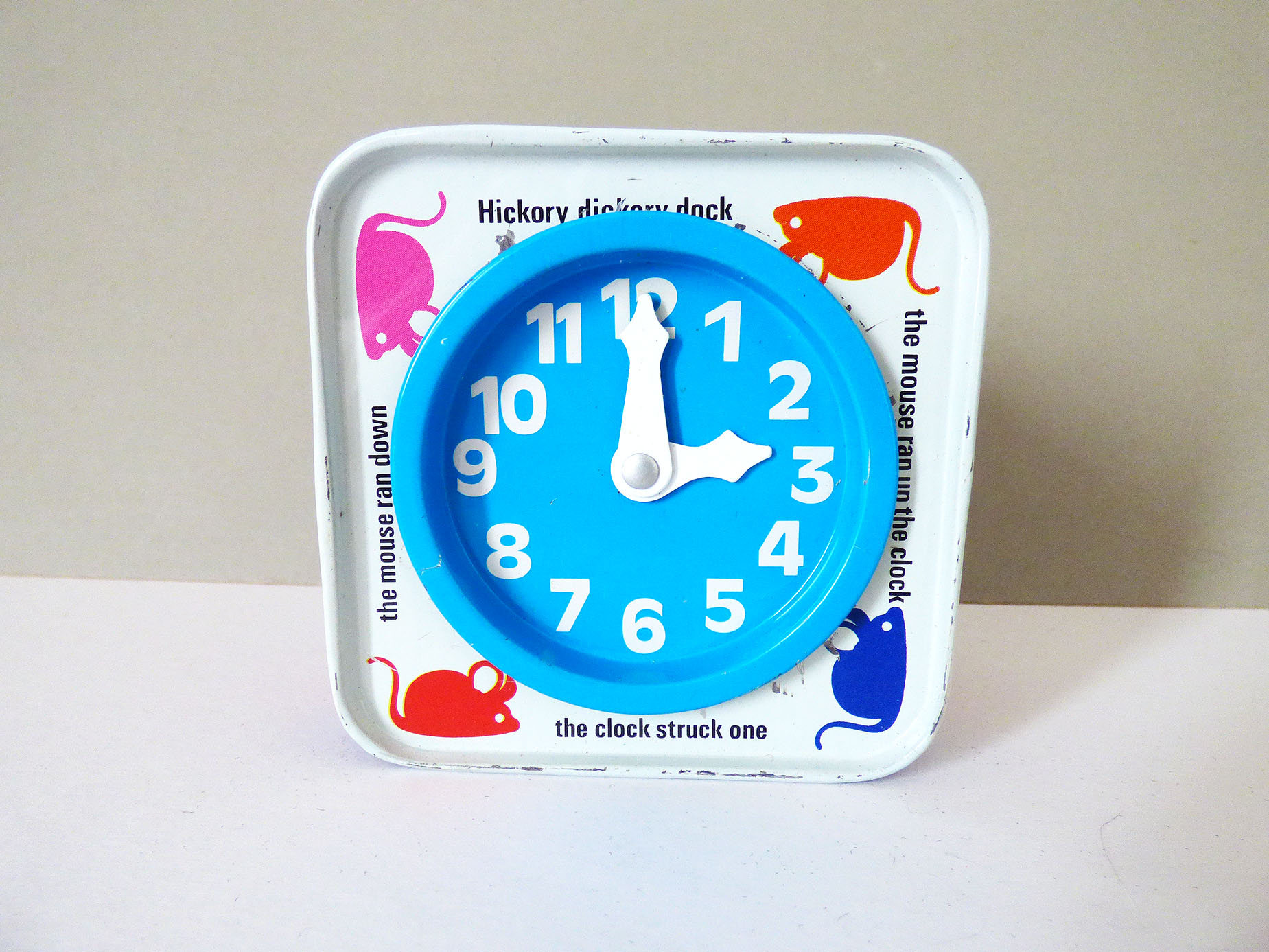 1970's Vintage tin clock money box chad valley