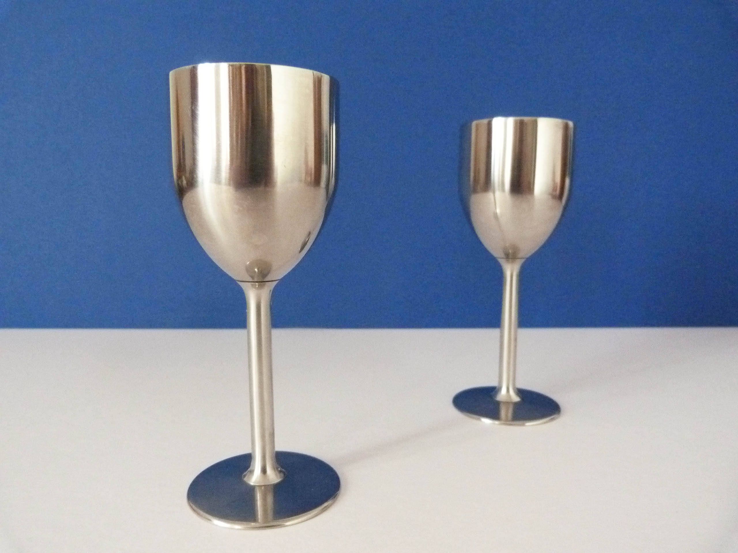 Brushed Stainless steel Goblets