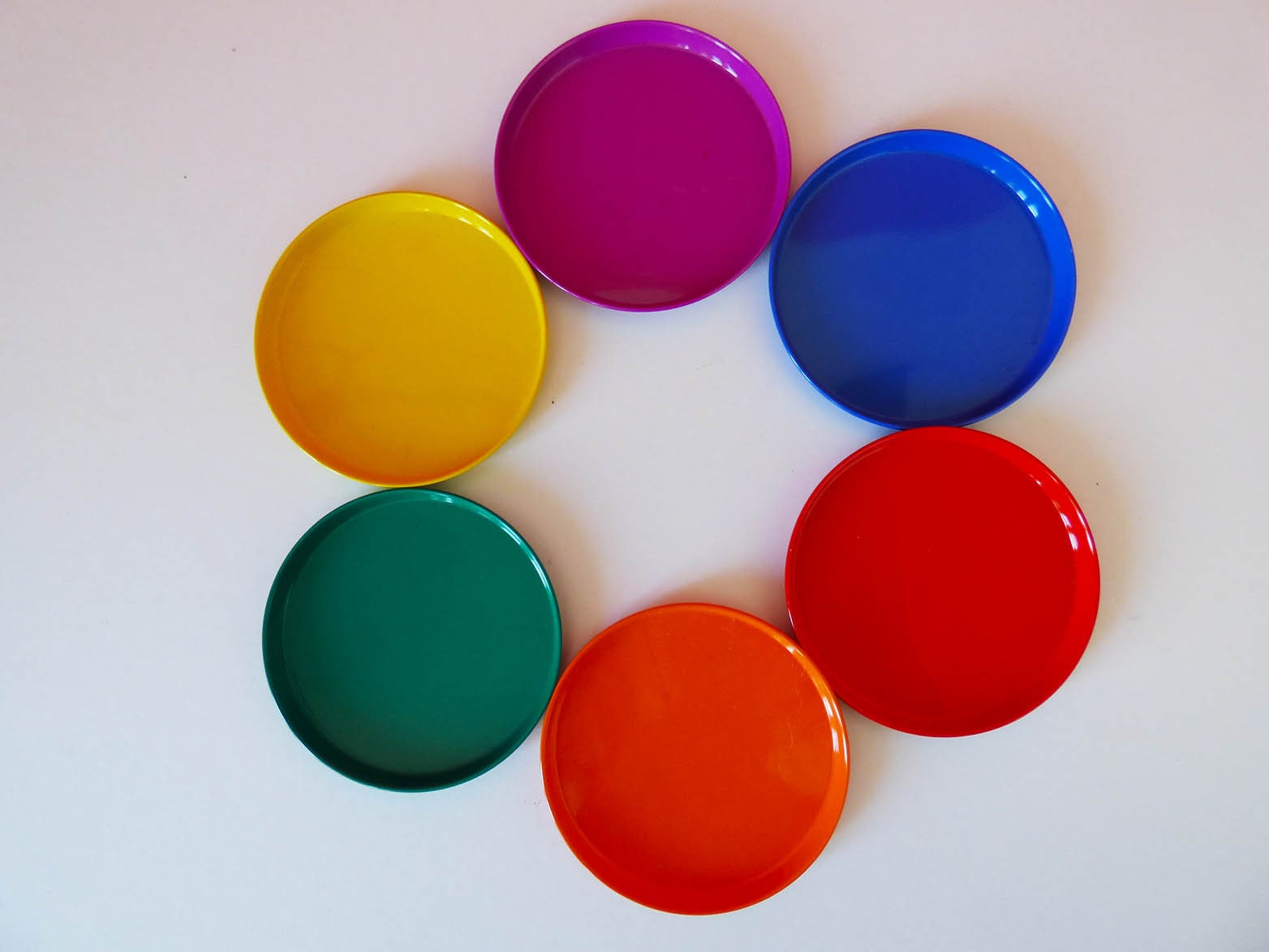Vintage rainbow coasters