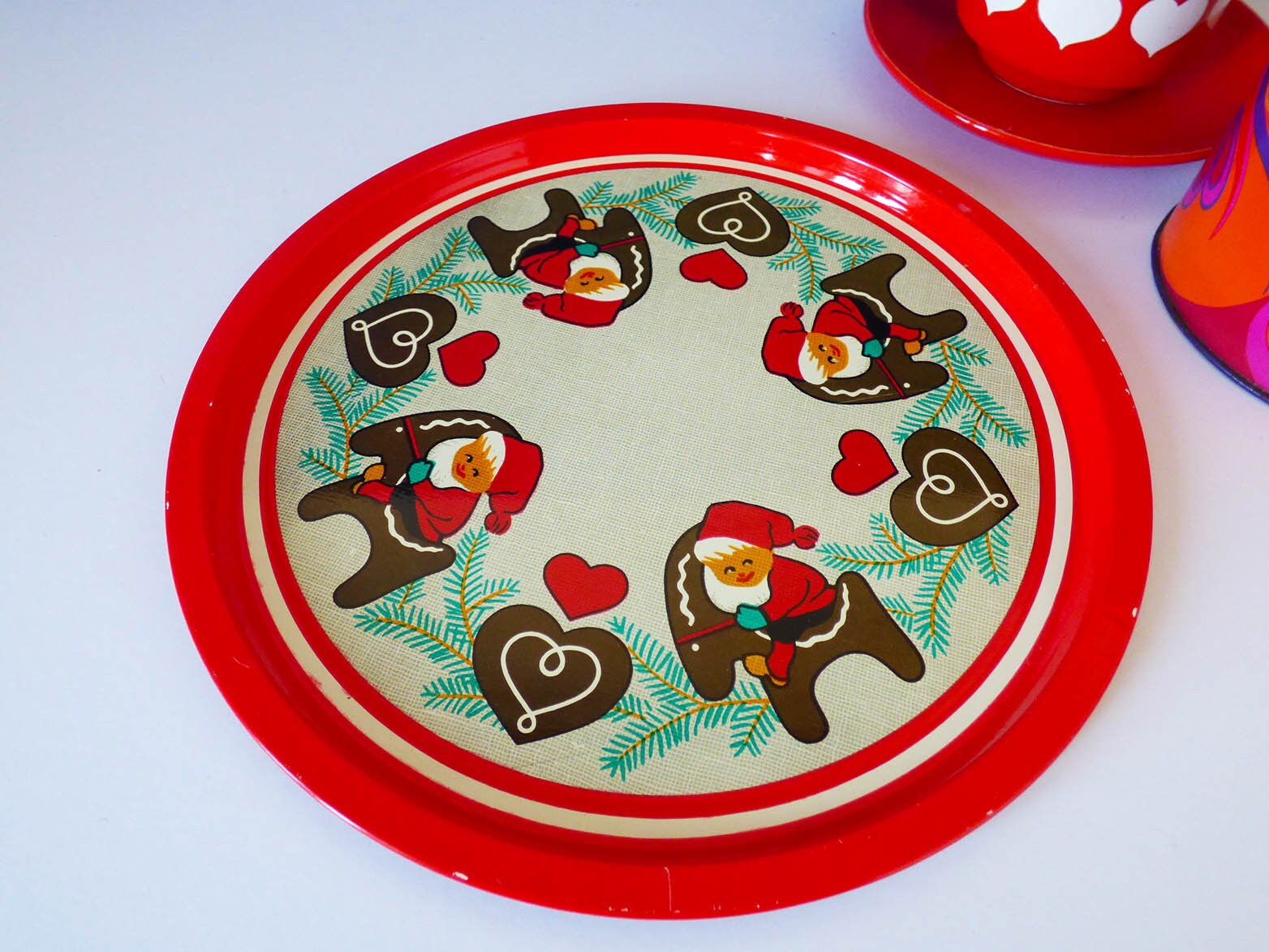 Vintage Christmas tray Danish