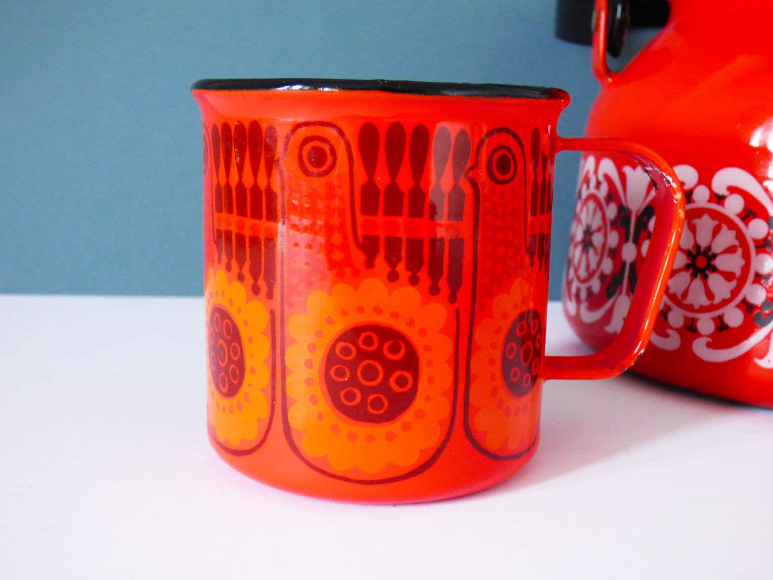 Arabia Finel Lintu enamel mug
