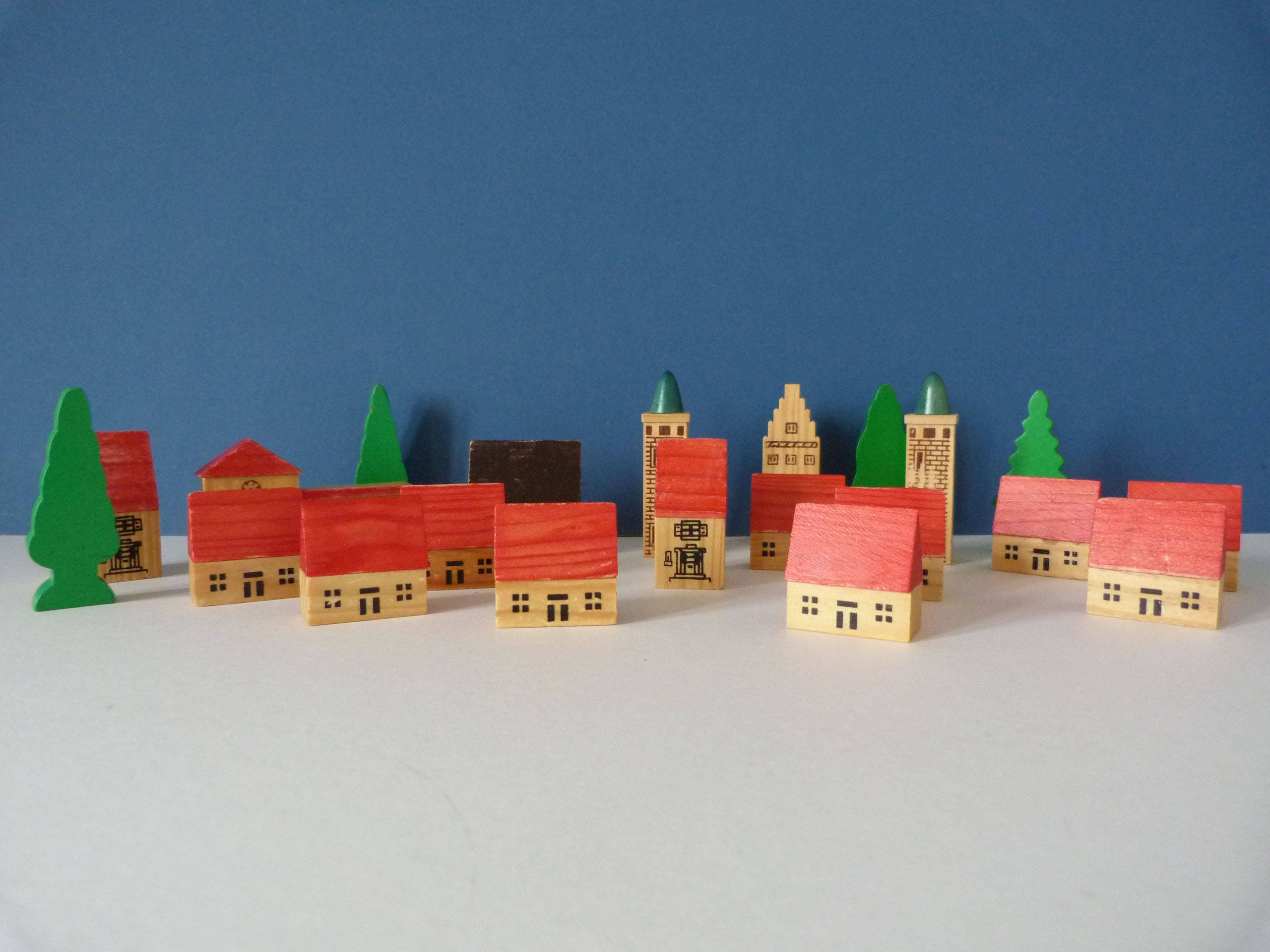 Vintage West German wooden houses