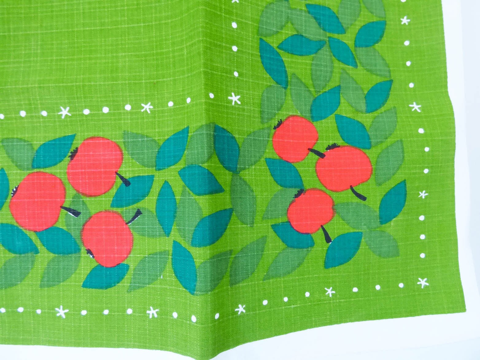 Vintage Scandinavian Tablecloth Apples