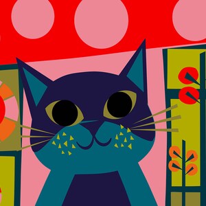 Toadstool Cat Print by Jay Kaye A4 or A3 Sized Print - Etsy