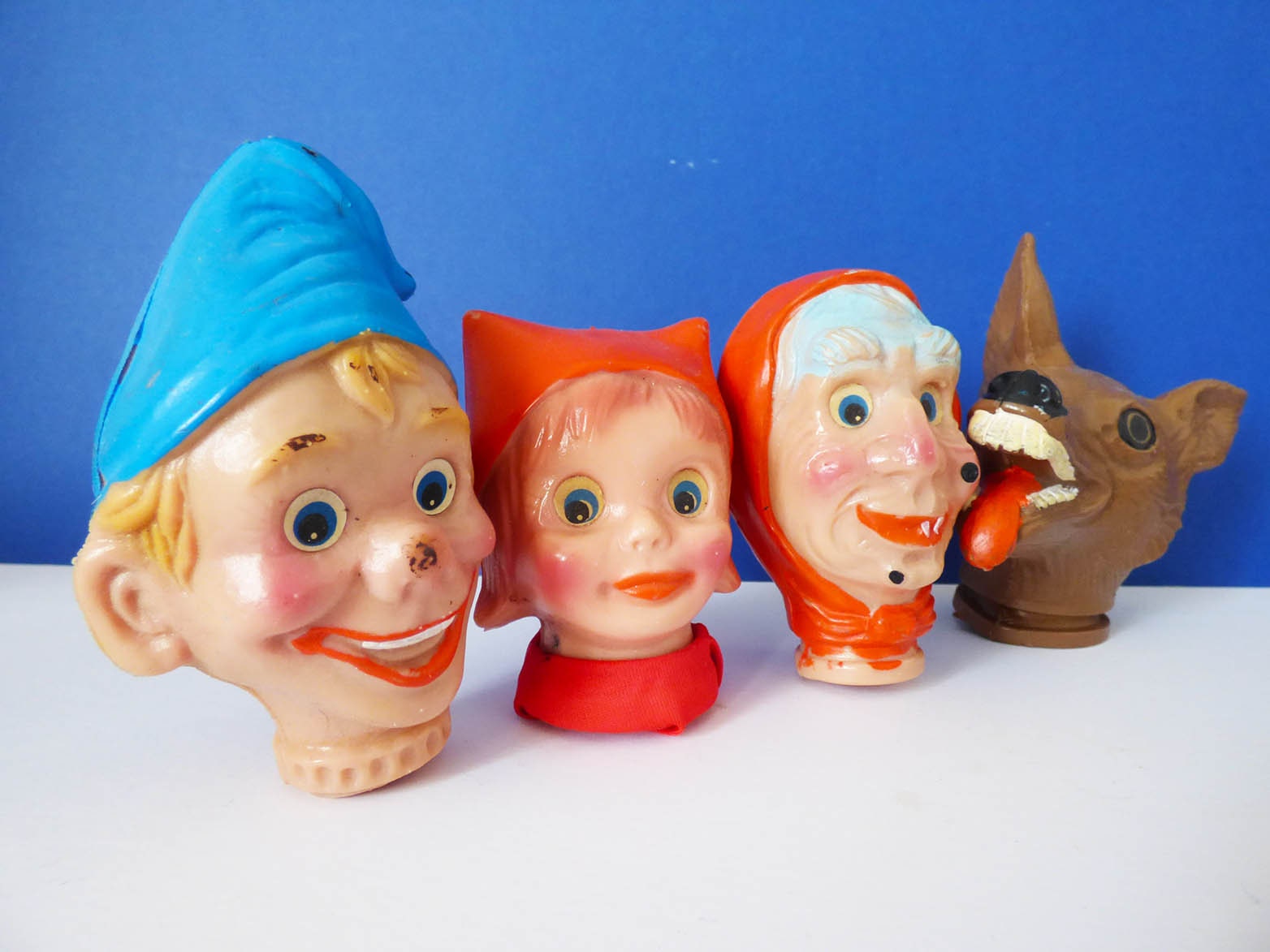 Little red Riding hood plastic puppet heads