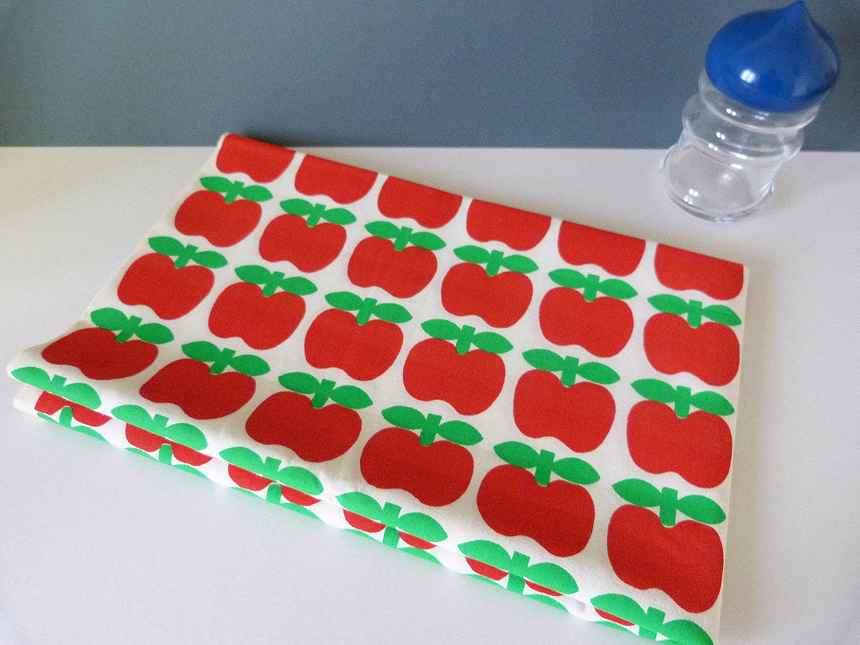Vintage 1970's apple fabric from Denmark.