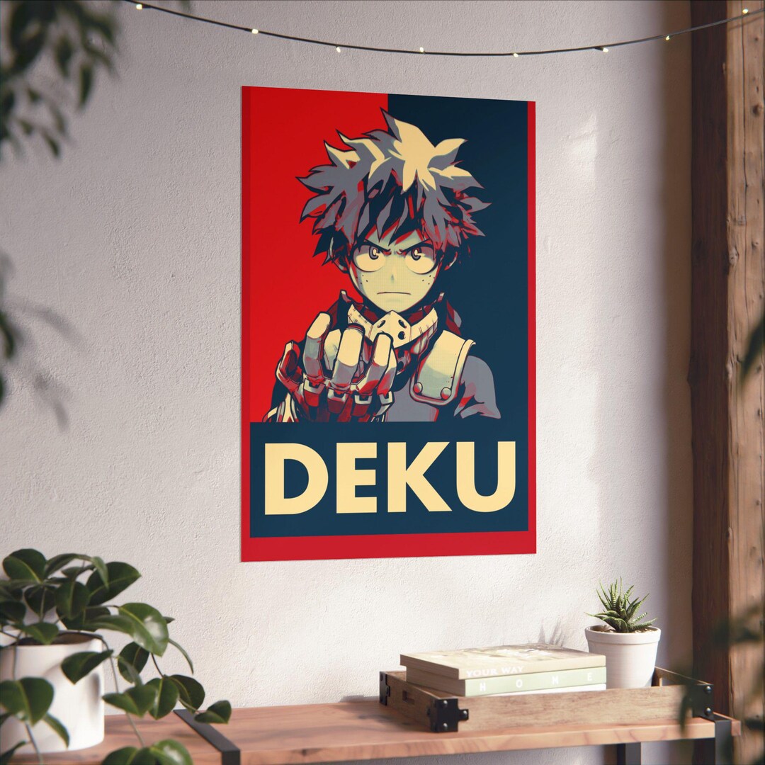 Anime Art Print Poster - Deku From My Hero Academia, Wall Decor, Gift ...