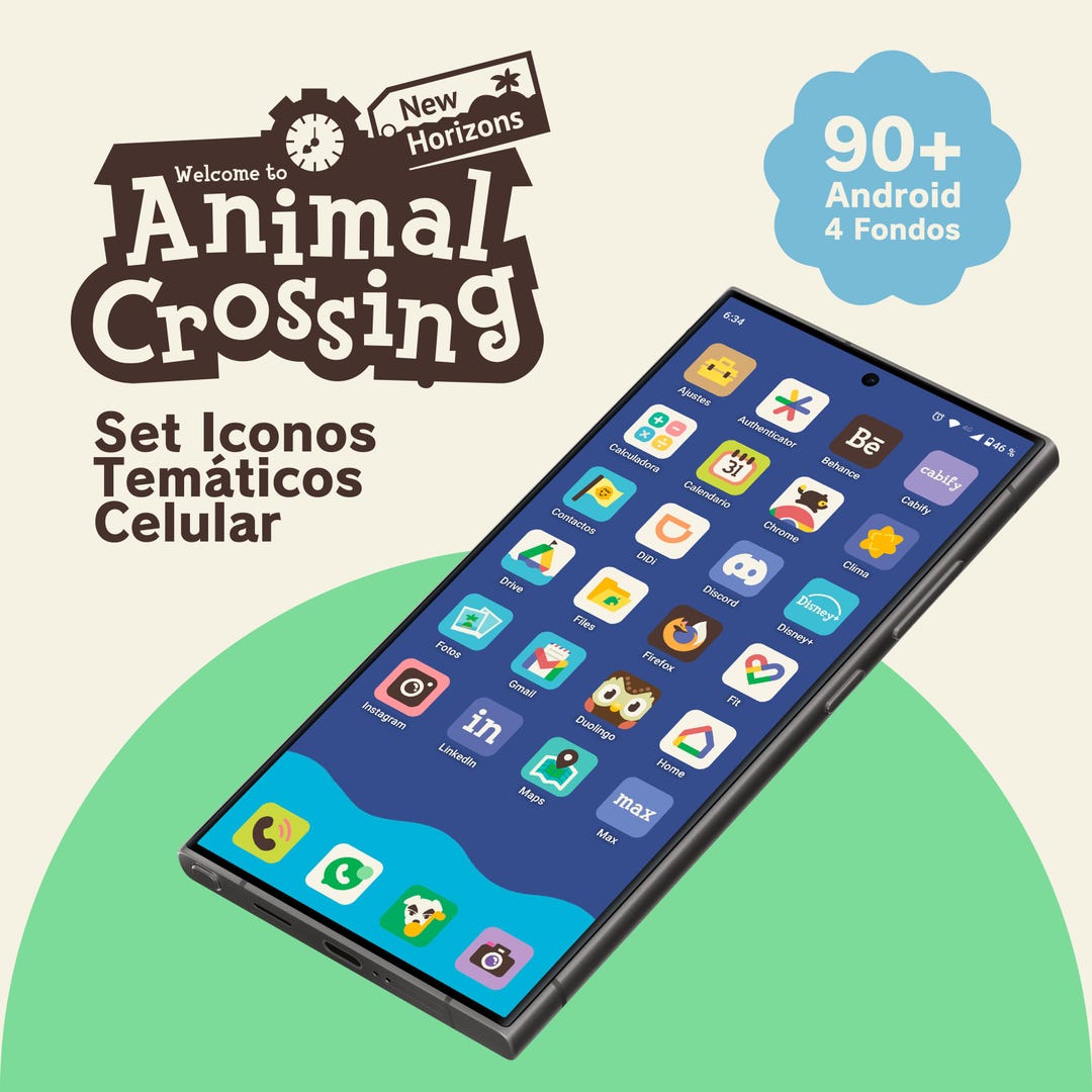 ACNH (animal Crossing New Horizons) Icons and Backgrounds Set | Cute ...