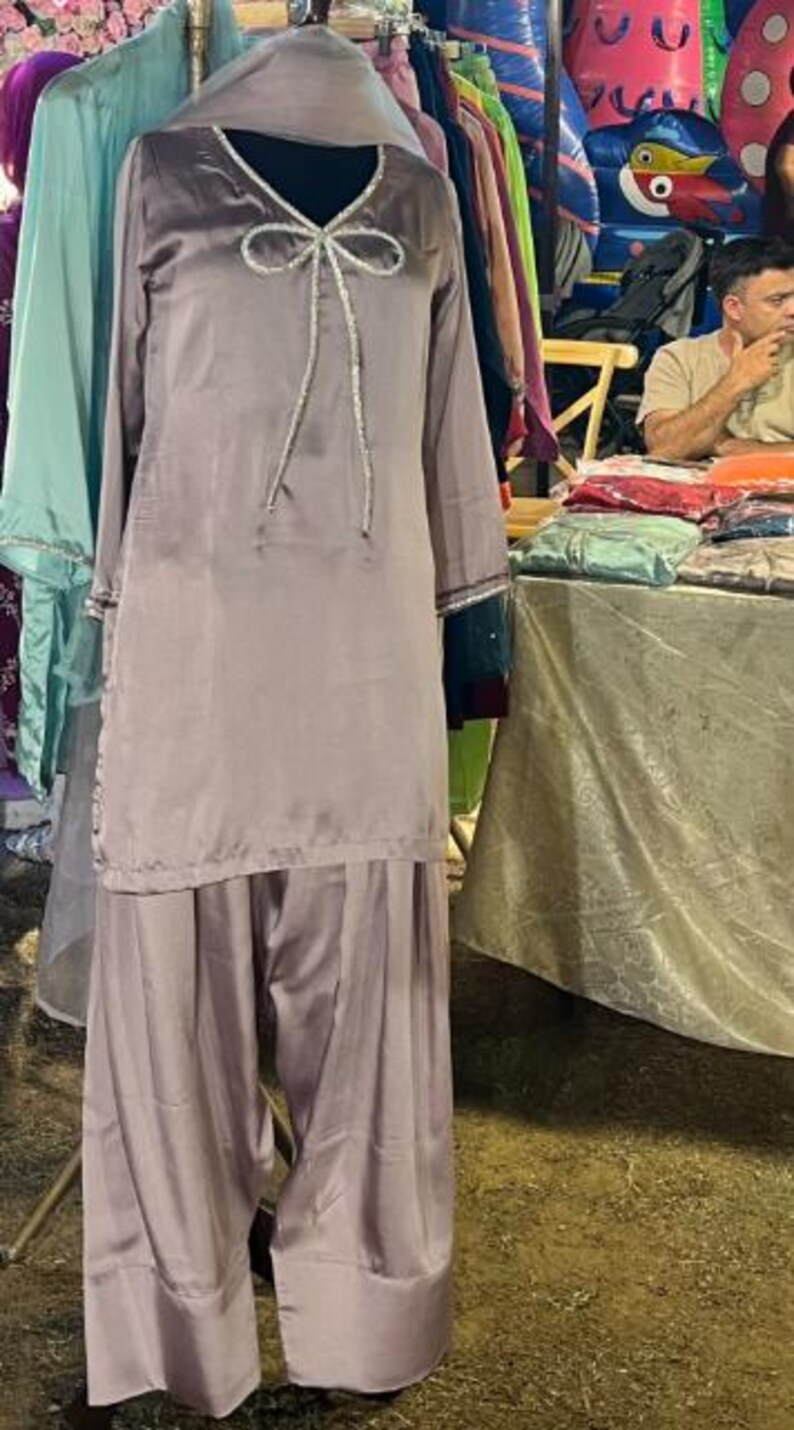 Whimsy Soft Bow Farshi Shalwar, Traditional Shalwar Kameez for Women's ...