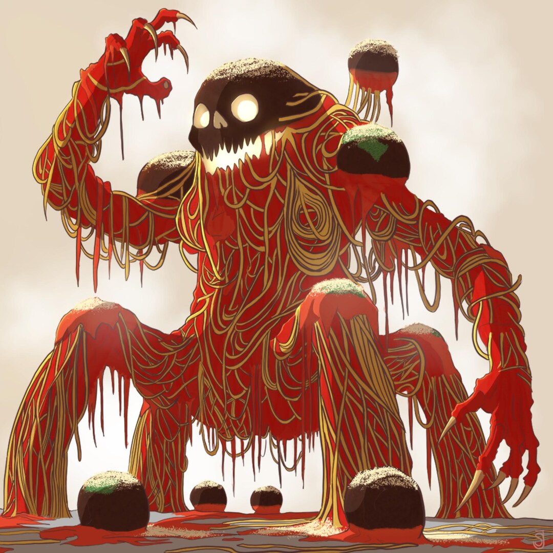 12x12" Eldritch Spaghetti Monster Poster: Creepy | Funny | Horror ...