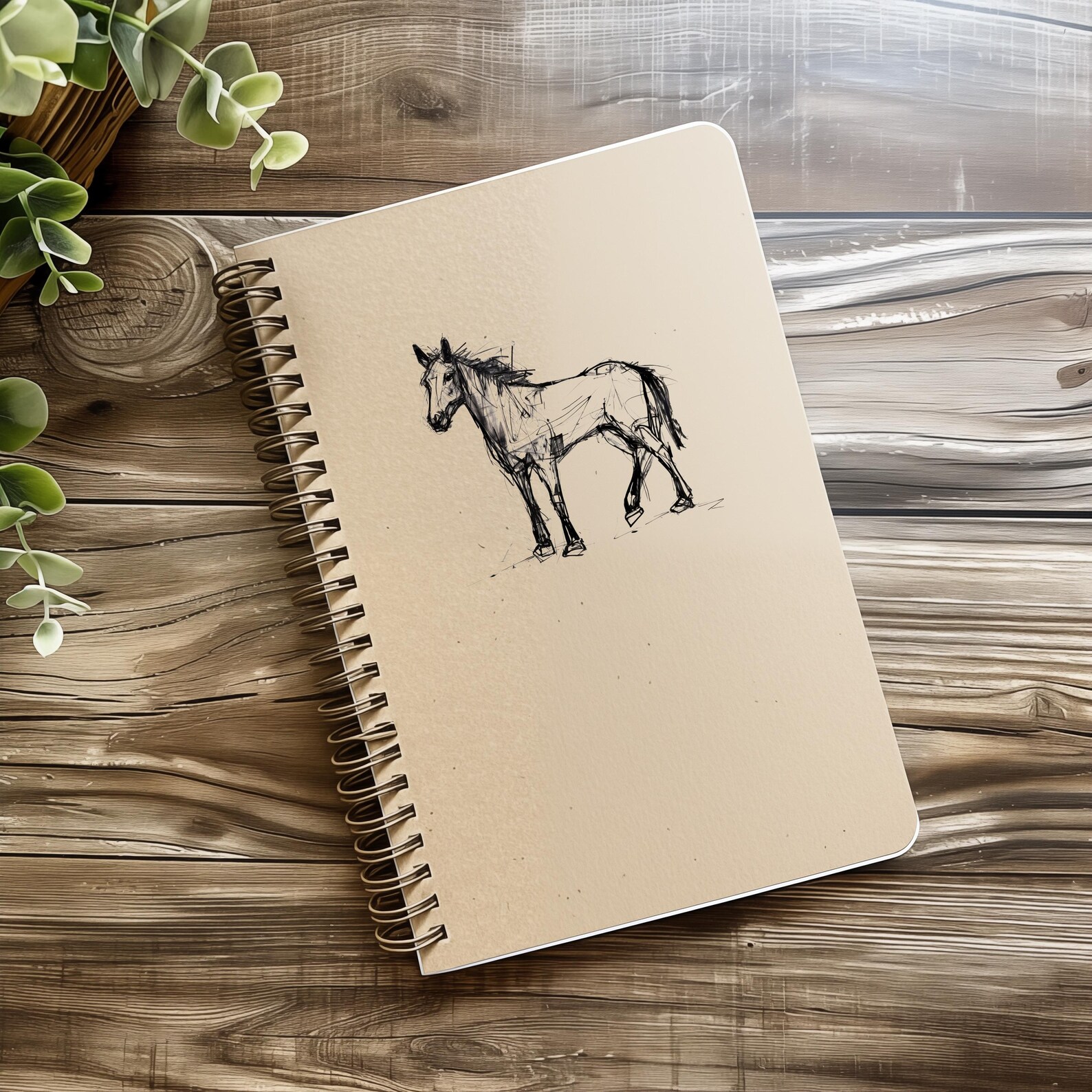 Horse Printable Digital Download Cute Horse JPG High Res Drawing of ...