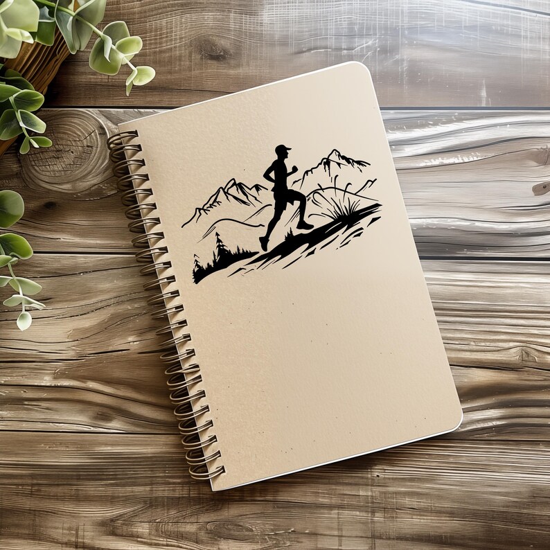 Male Trail Runner Clipart Mountain Run for Small Commercial Use Digital ...