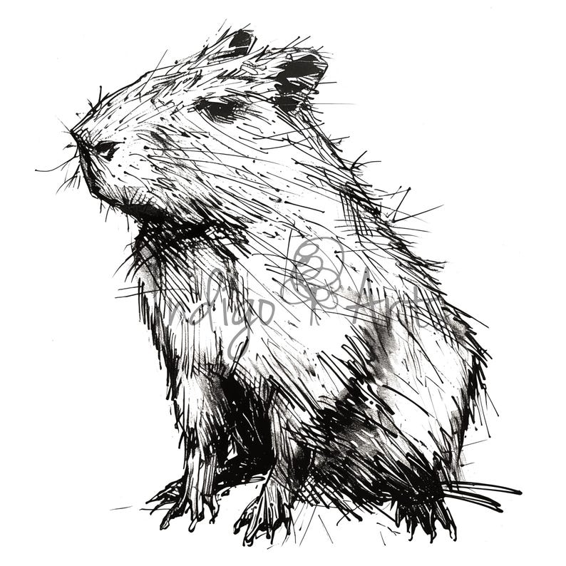 Capybara JPG Printable Digital Download Cute Capybara JPEG High Res ...