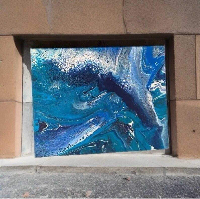 Multi Color Acrylic Pour Painting on Canvas. - Etsy